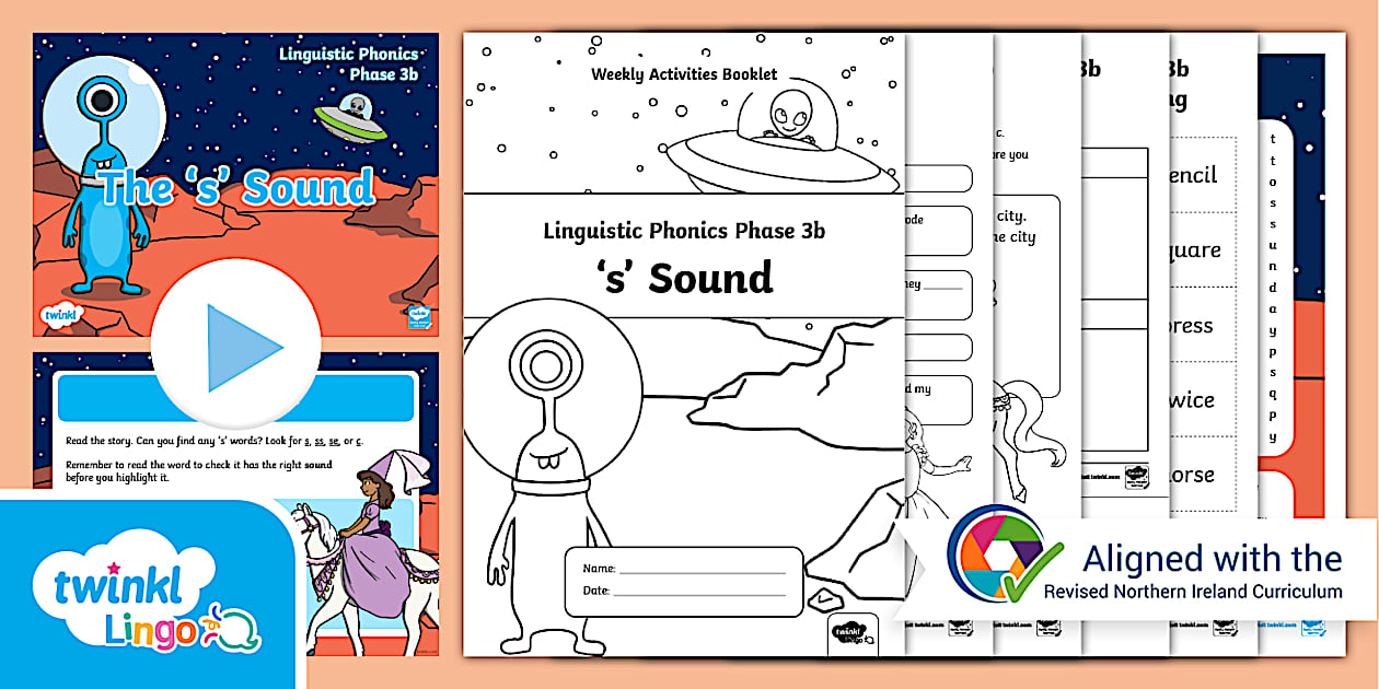 Northern Ireland Linguistic Phonics Phase 3b 's' Sound Weekly ...