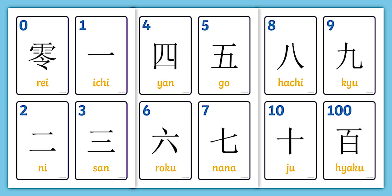 1 to 10 Japanese Counting Flashcards - Languages - Primary