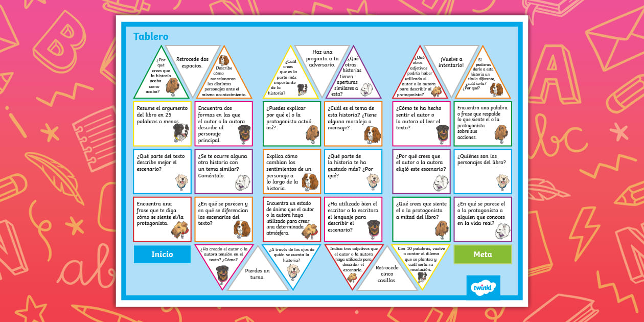 Juego de mesa: Preguntas sobre la lectura - Twinkl