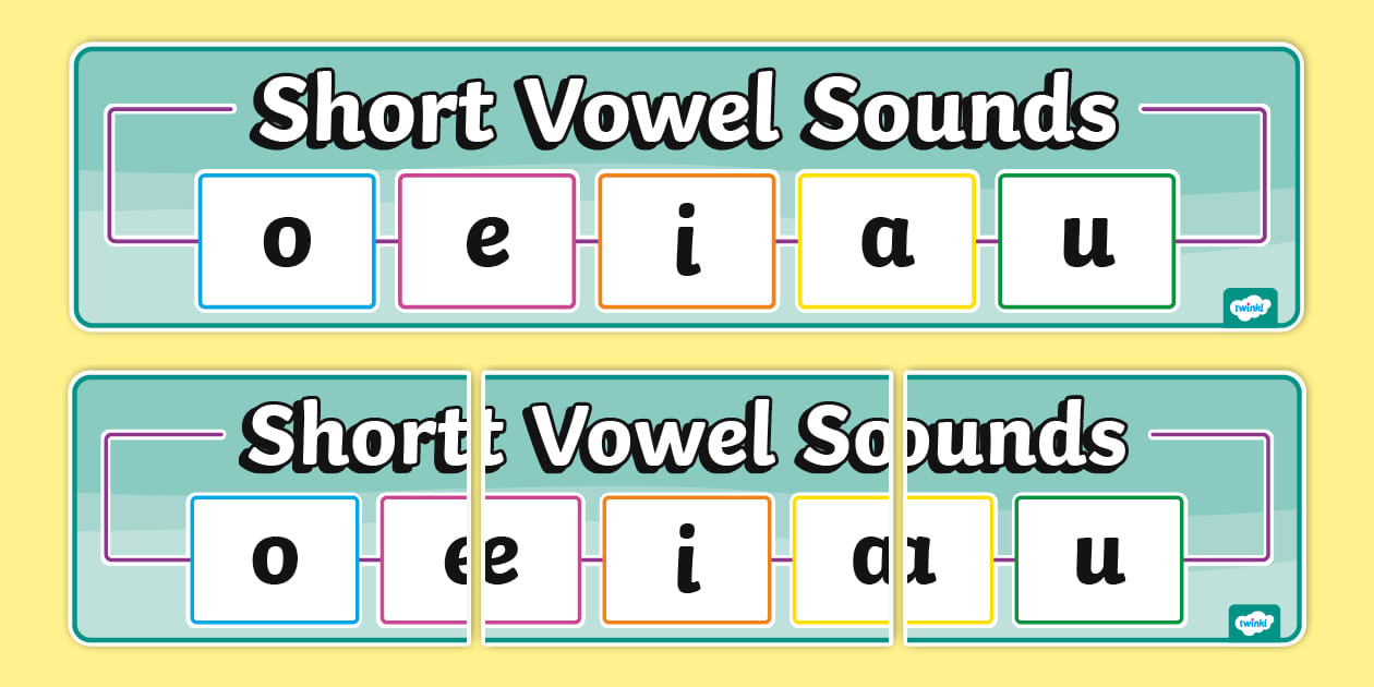Short Vowel Sounds Display Banner (teacher made) - Twinkl