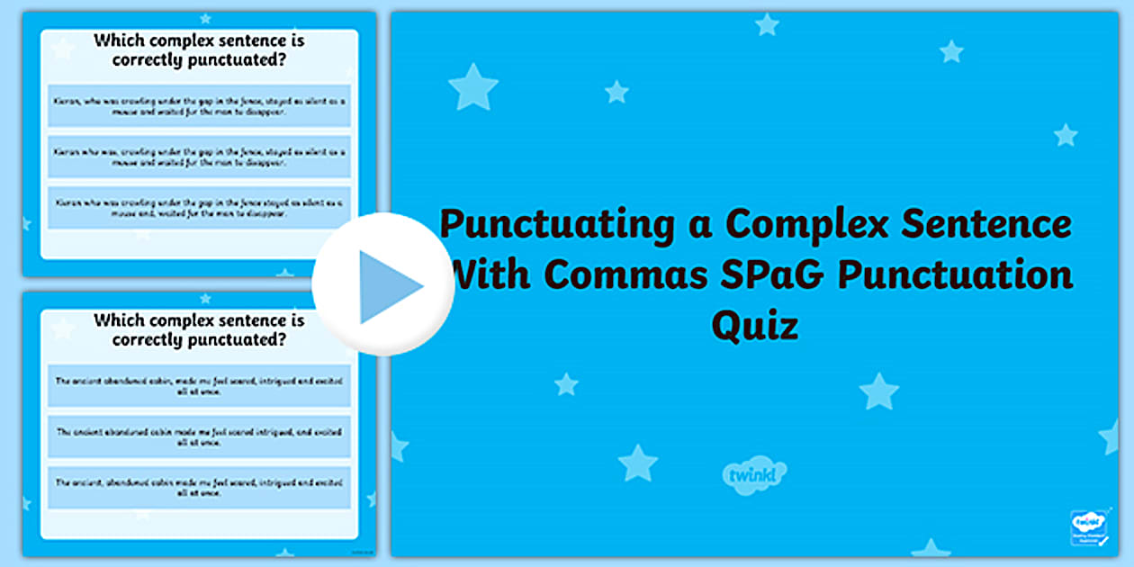 Punctuating Sentences With Commas | SPaG PowerPoint - Twinkl