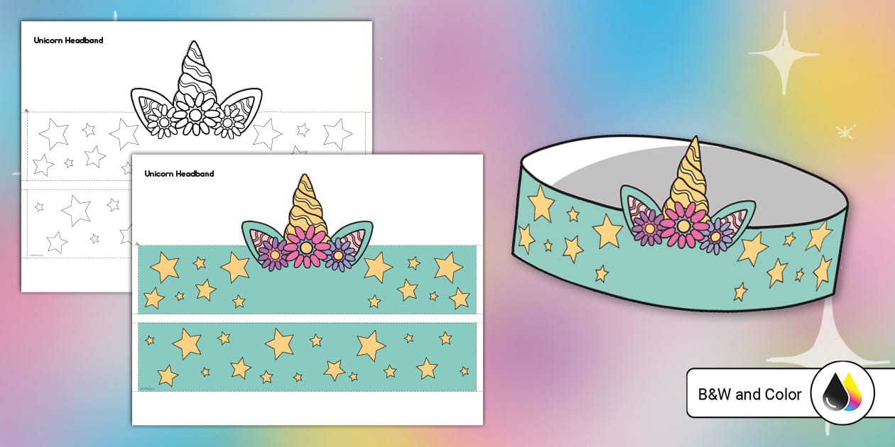 Unicorn Headband (teacher made) - Twinkl