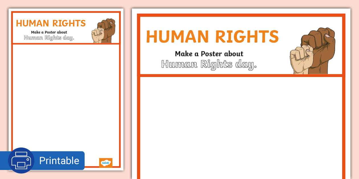 Human Rights Day: Create a Poster Activity (Teacher-Made)
