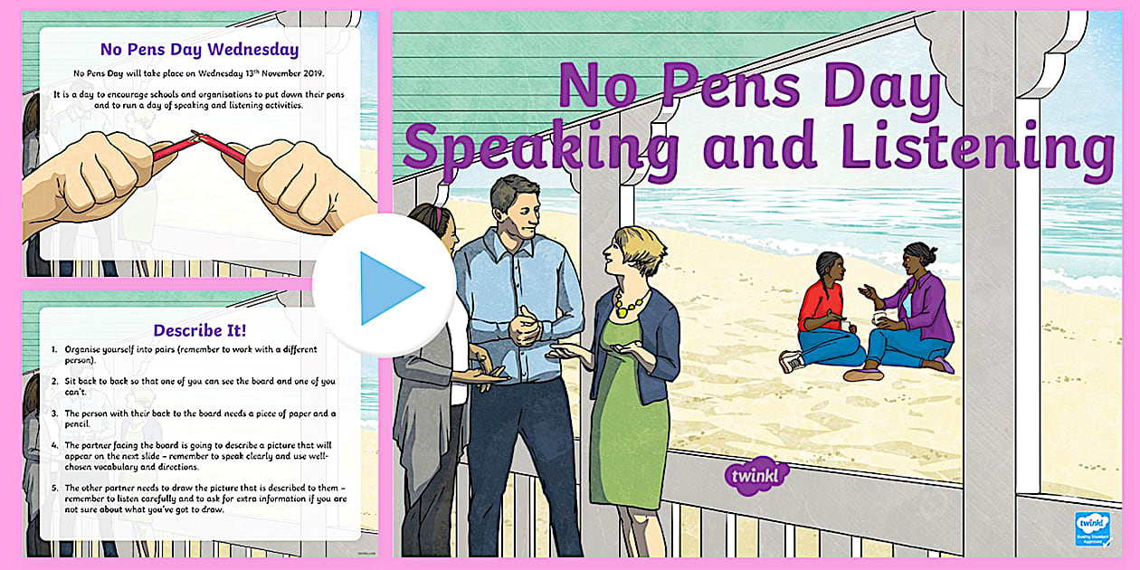 No Pens Day Activity PowerPoint | Primary Resources - Twinkl