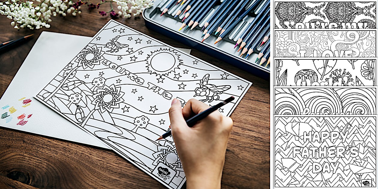 Father's Day Mindfulness Colouring Activity | Twinkl Party
