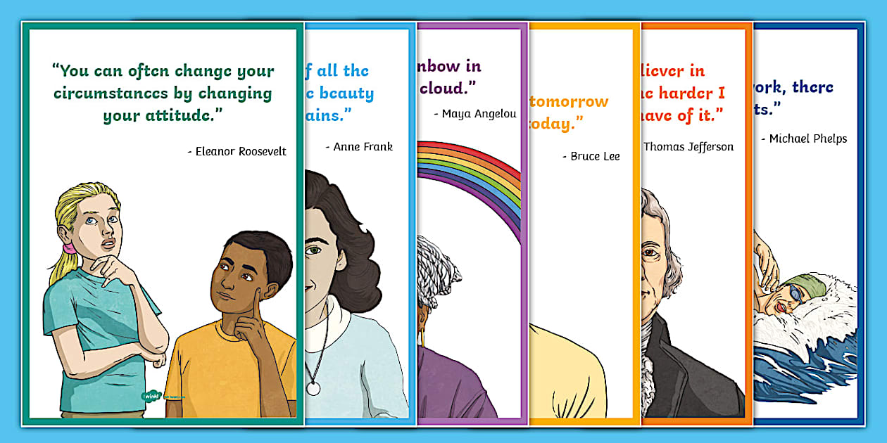 Positive Attitude and Hard Work Quotes Display Poster Pack