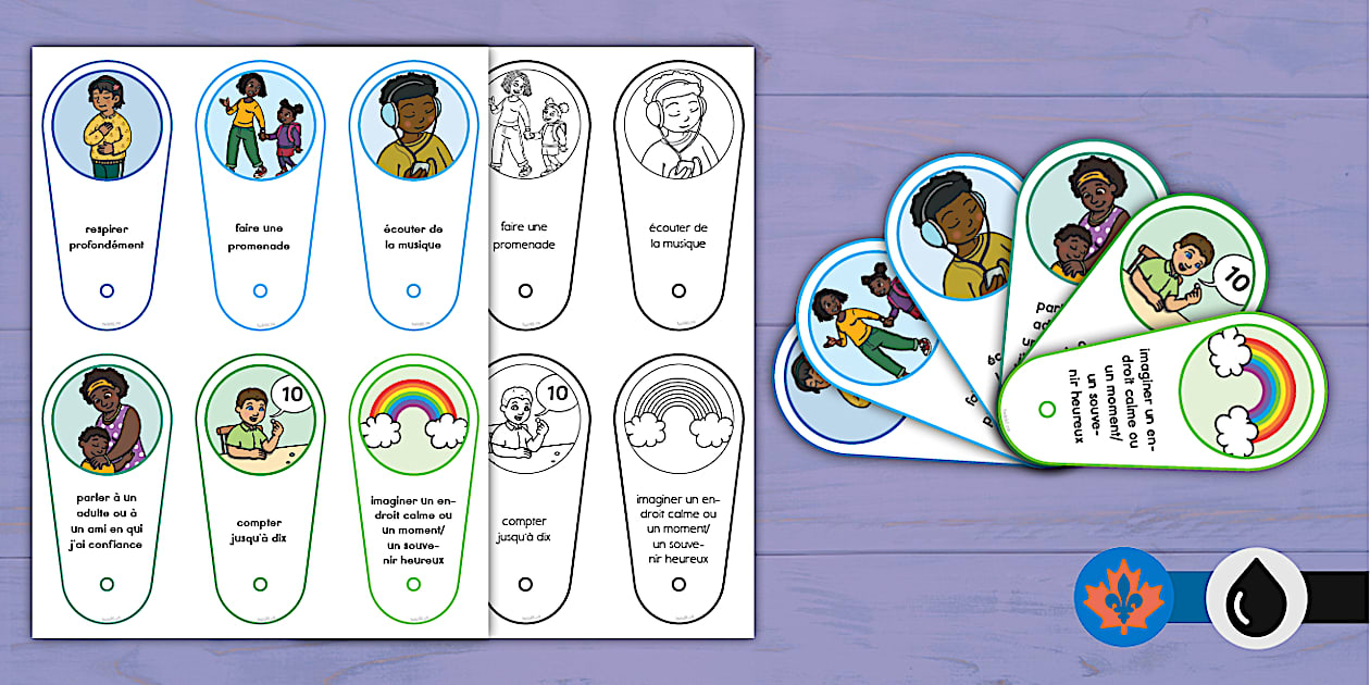 Calming Strategies Fan French (Teacher-Made) - Twinkl