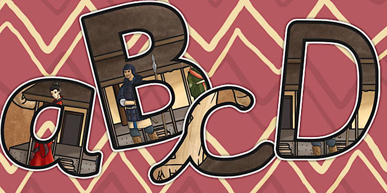 Cursive The Shang Dynasty Themed A4 Display Lettering