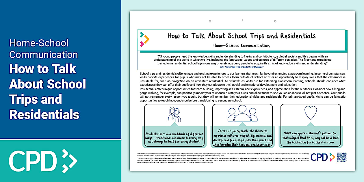 How to Talk About School Trips and Residentials: Home-School Communication