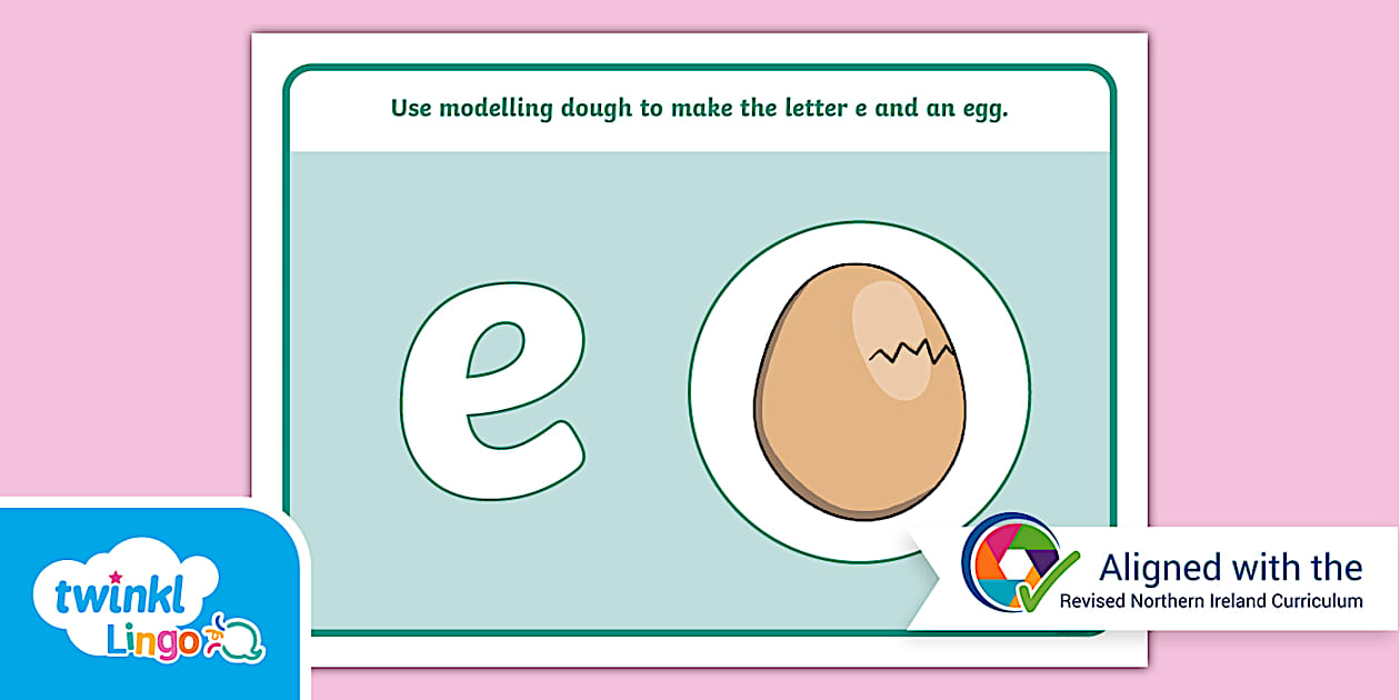 'e' Dough Mat (Teacher-Made) - Twinkl
