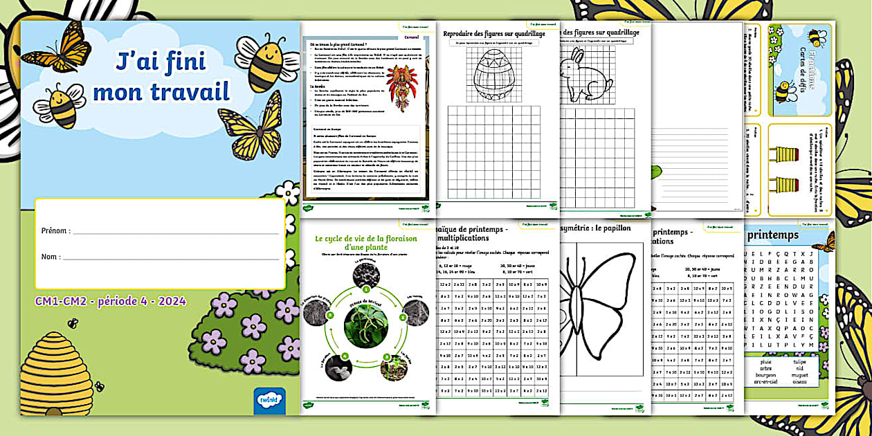 J'ai fini mon travail - Livret d'activités CM1-CM2 - édition printemps