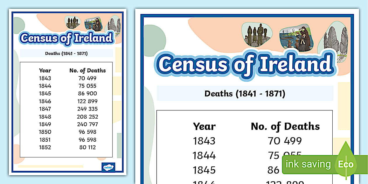 Irish Famine Census Deaths Poster (teacher made) - Twinkl