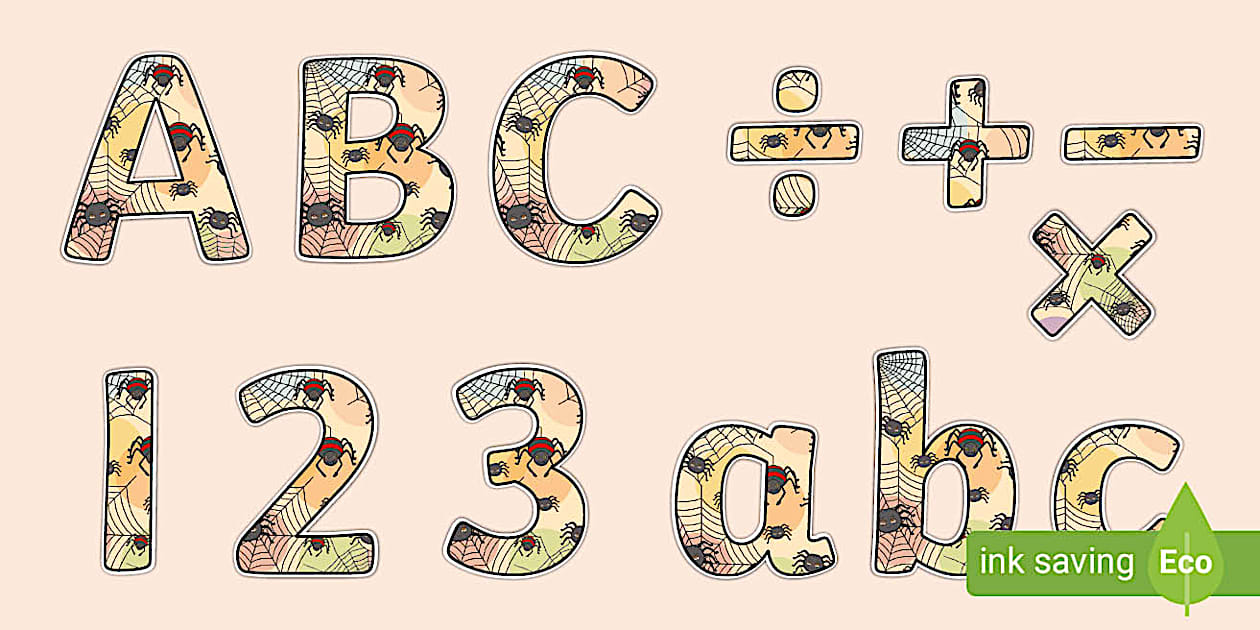 Spider Display Lettering (Teacher-Made) - Twinkl