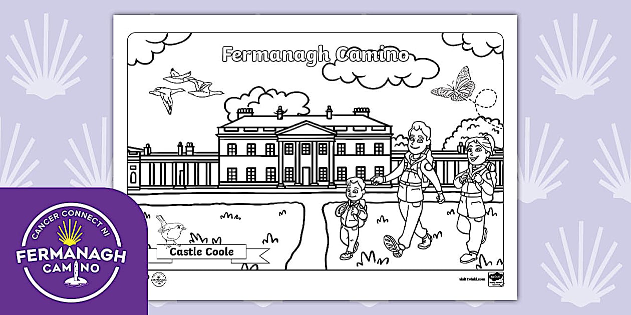 Fermanagh Camino Castle Coole Colouring Sheet