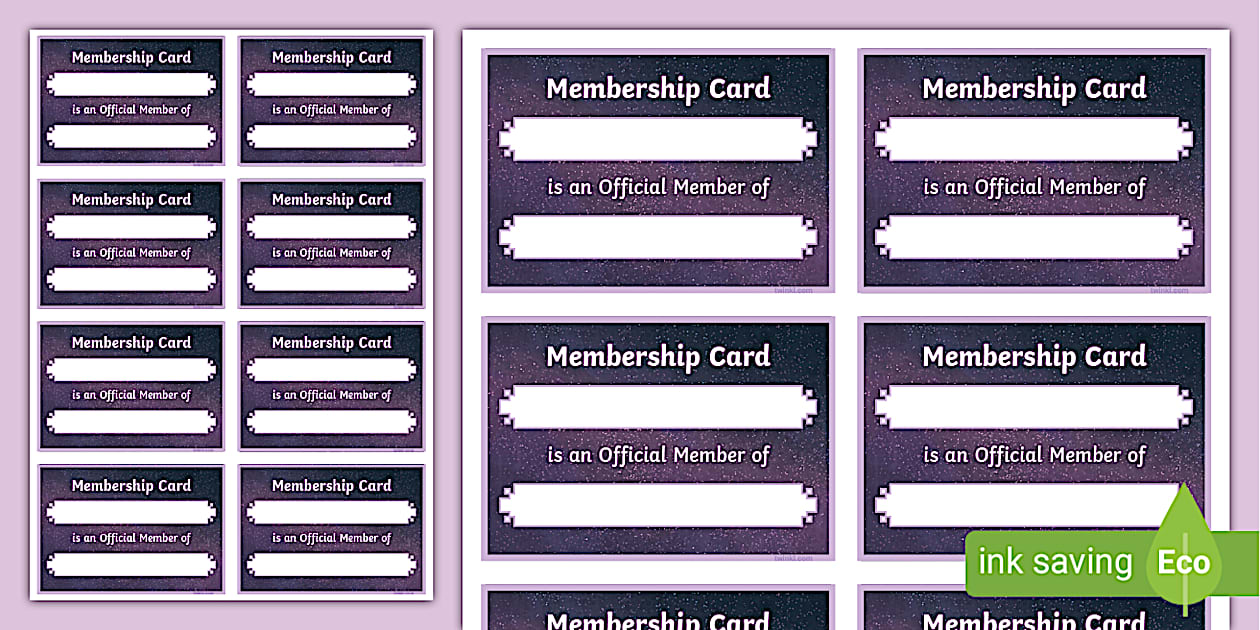 KS2 School Club Membership Card (teacher made) - Twinkl