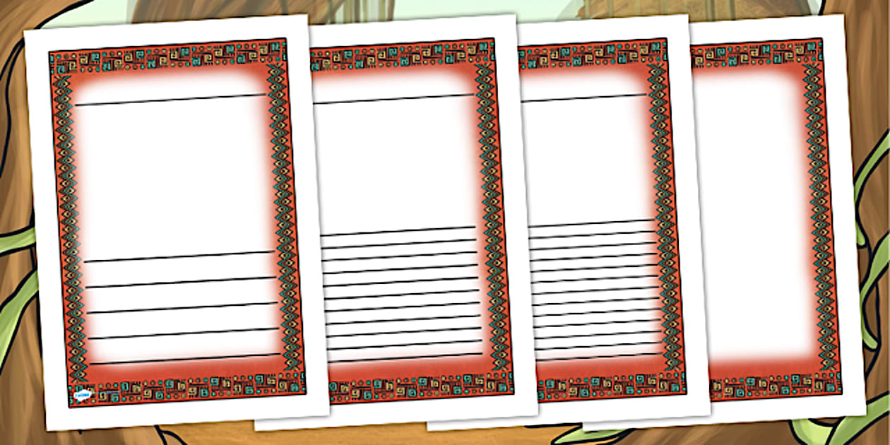 Maya Civilization Themed Writing Frames