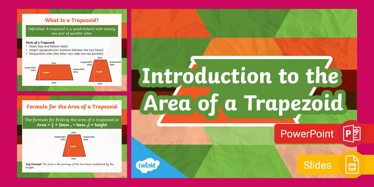 Seventh Grade Area of a Trapezoid PowerPoint and Google Slid