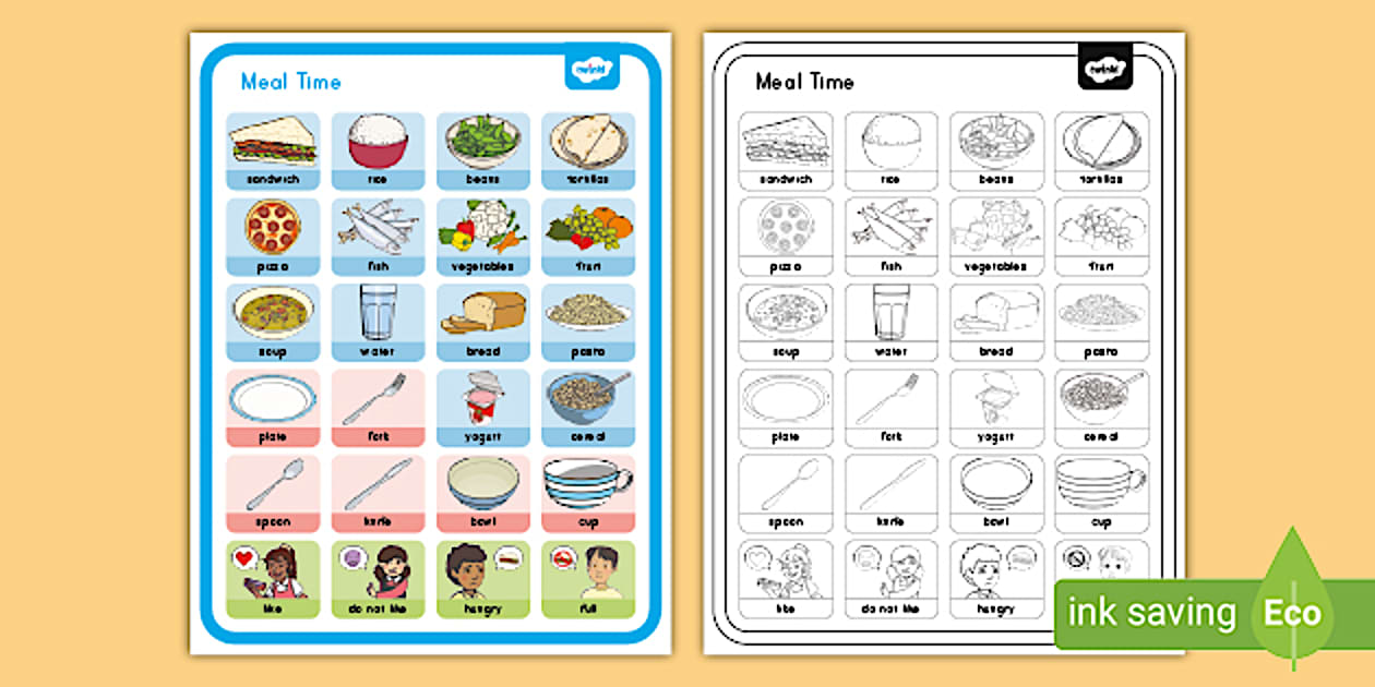 Augmentative and Alternative Communication: Meal Time Board