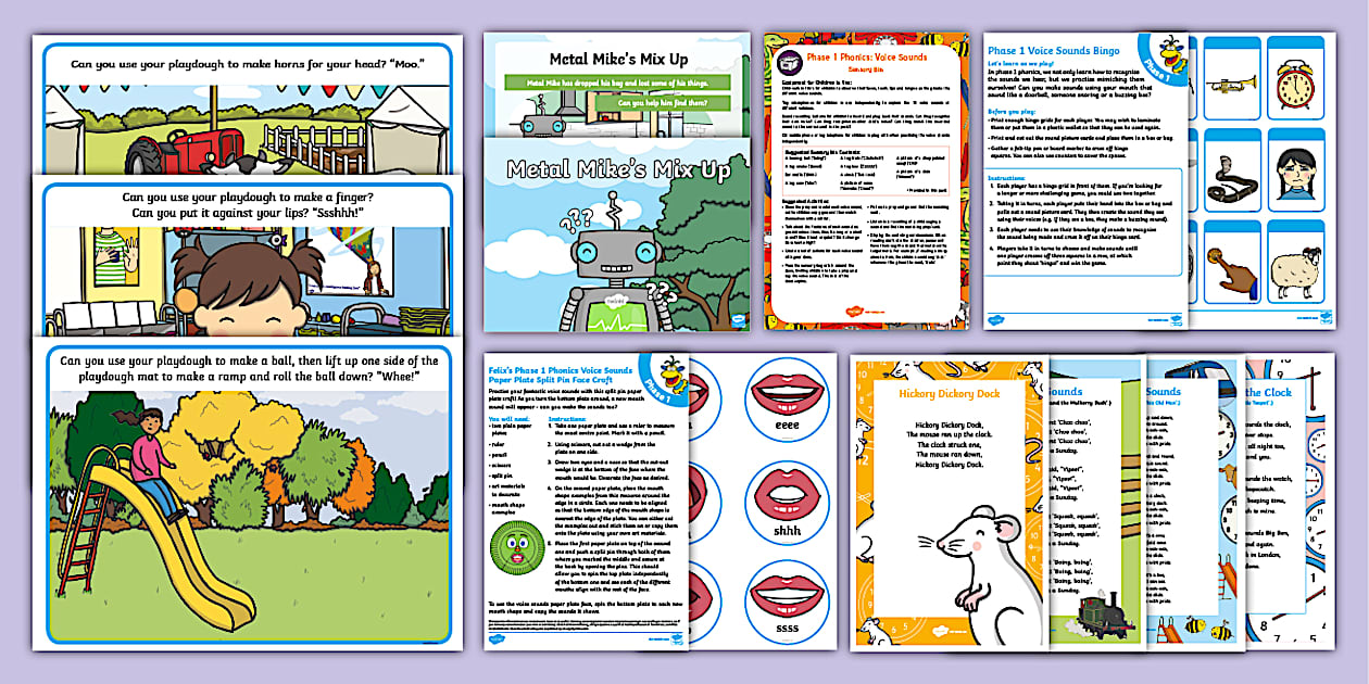 Childminder Phase 1 Phonics Voice Sounds EYFS Resource Pack