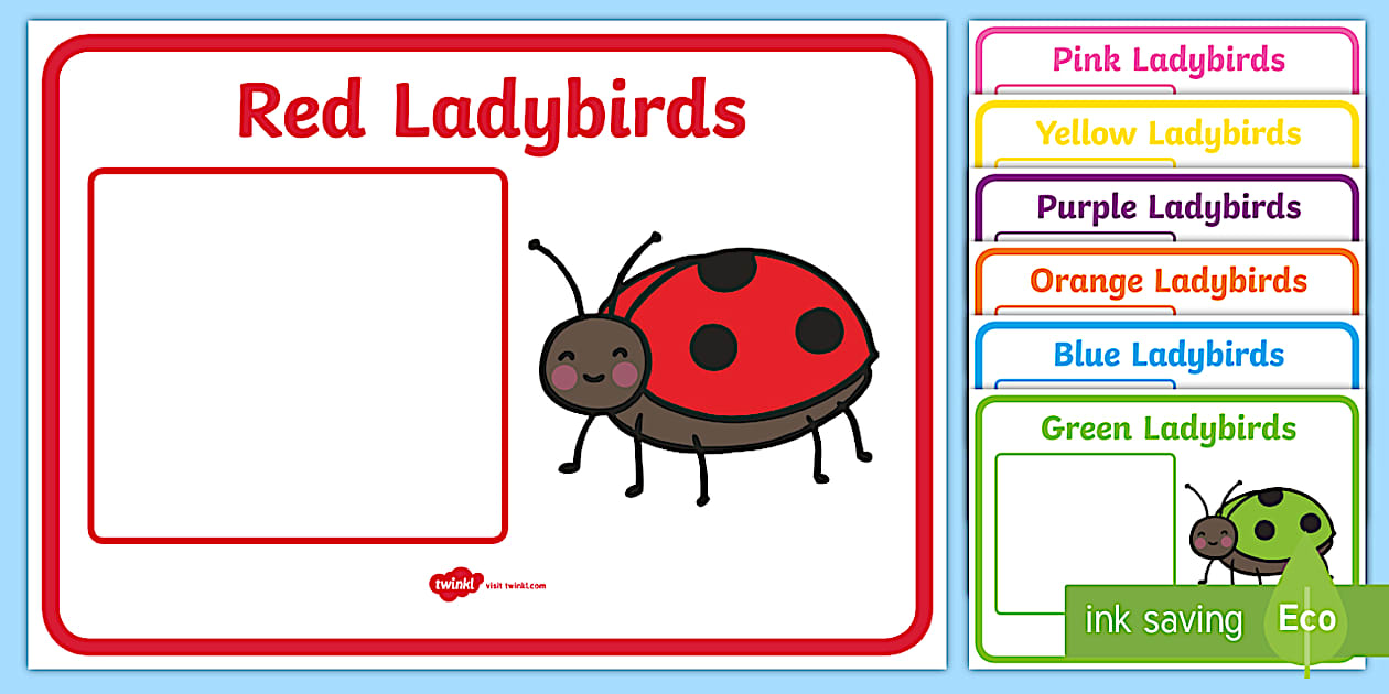 👉 Ladybird Themed Group and Table Signs - ladybug, ladybird, minibeast,