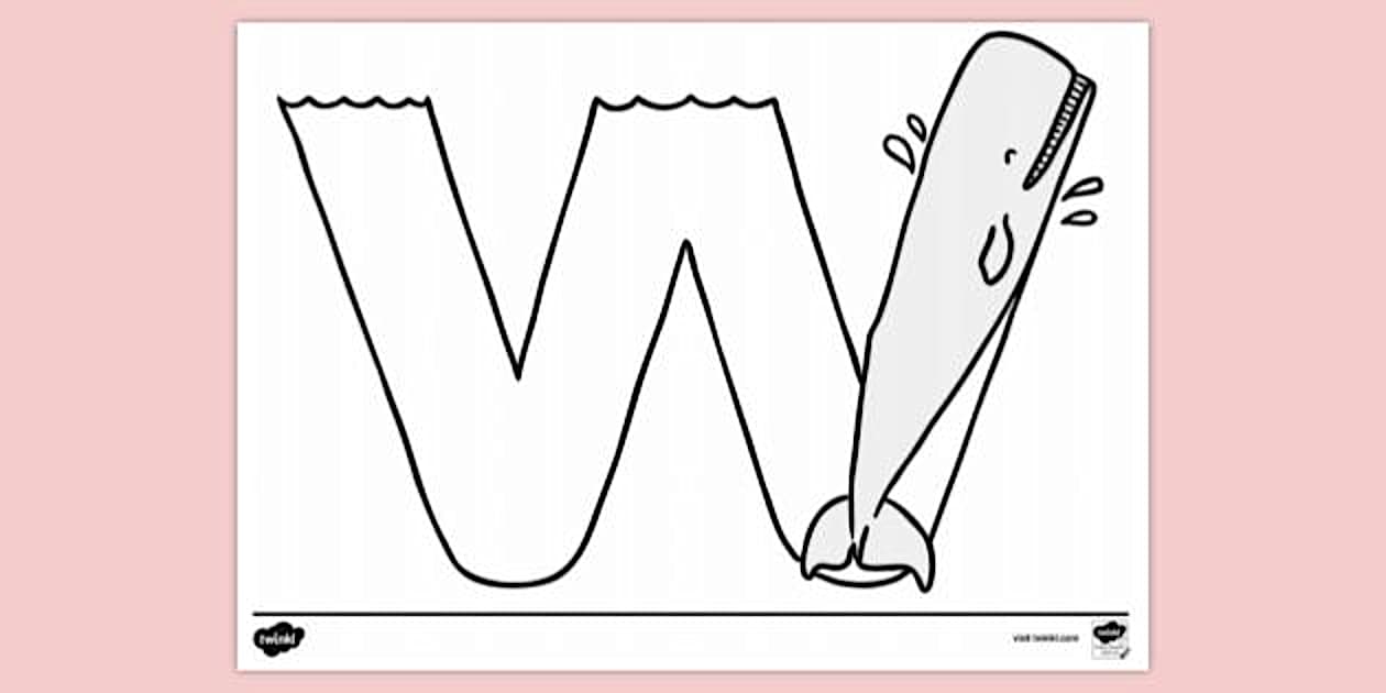 Letter W Colouring Page | Colouring Sheets | Twinkl - Twinkl