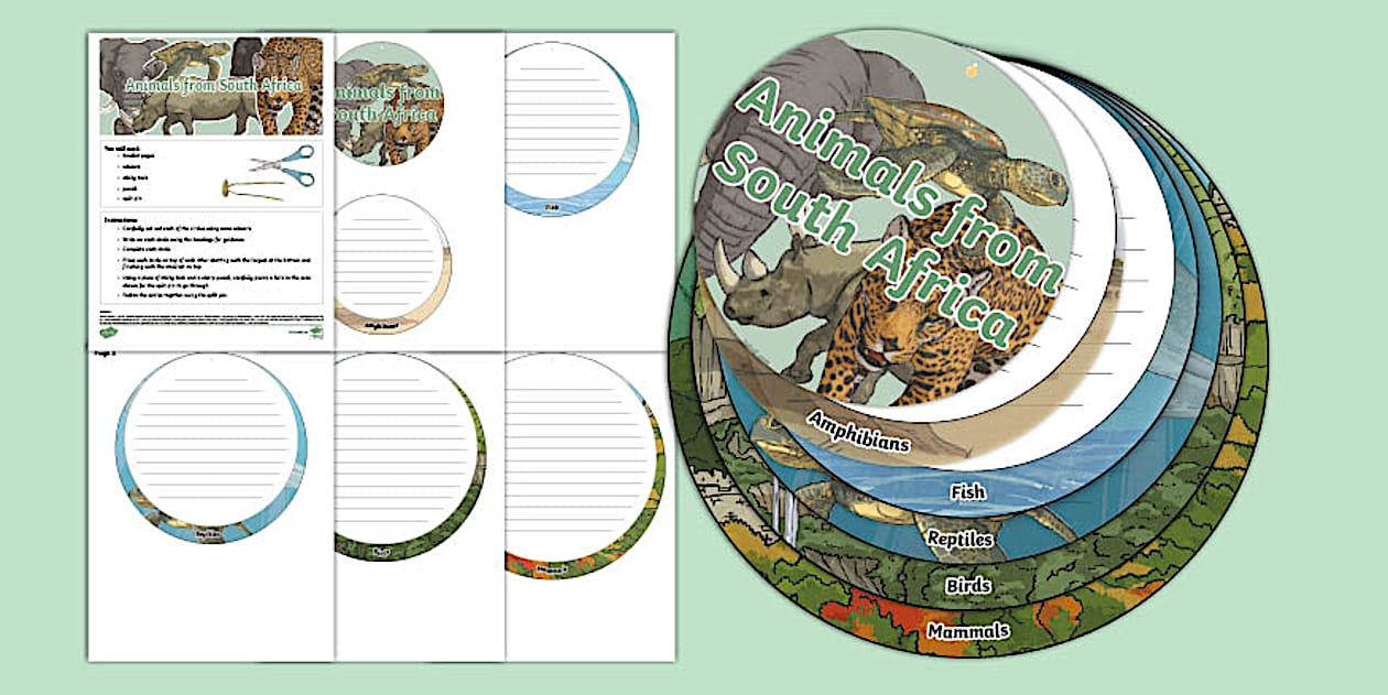 Animals from South Africa Circles Booklet (teacher made)
