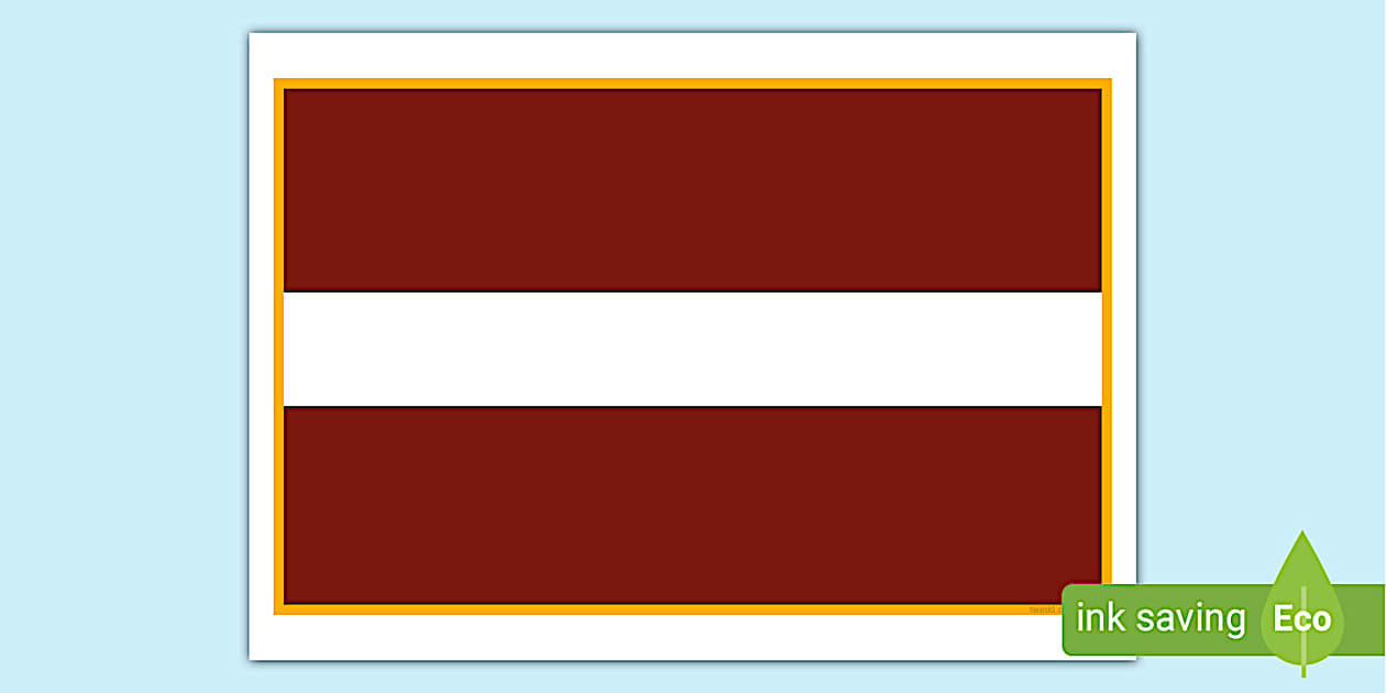 Latvia Flag Poster - Primary Resources - Twinkl