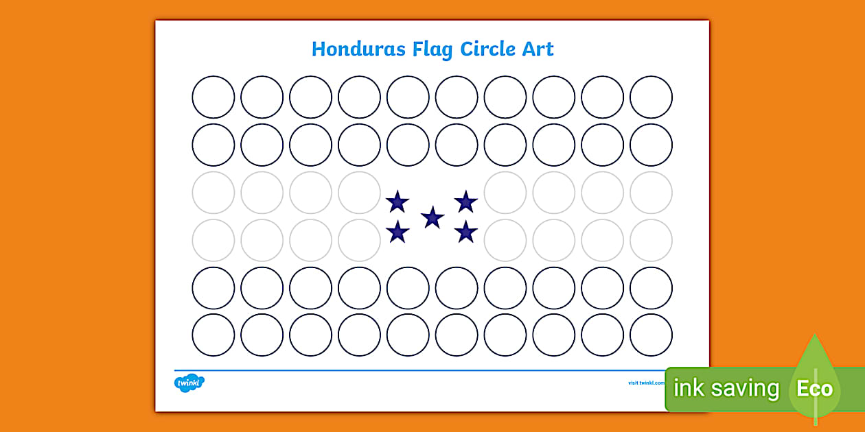 Honduras Flag Circle Art Worksheet | Twinkl | KS1 - Twinkl