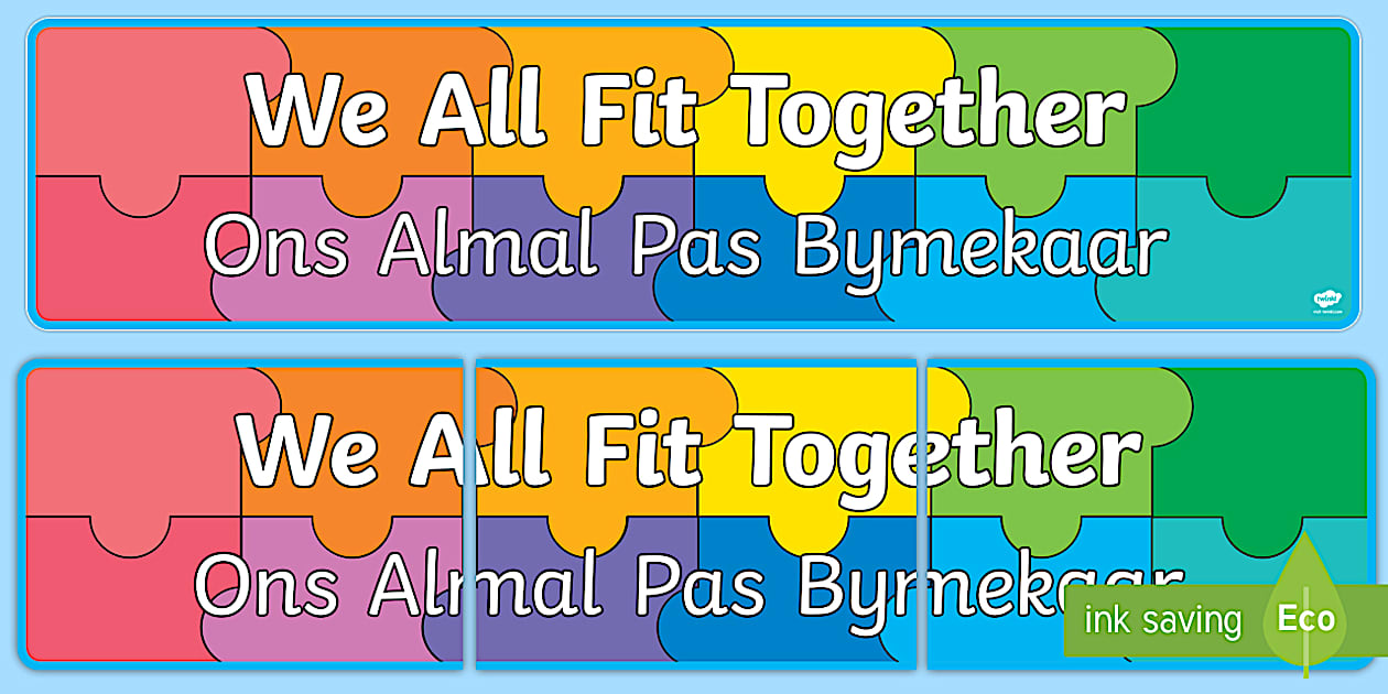 Large Class Puzzle Display Banner English/Afrikaans - Twinkl