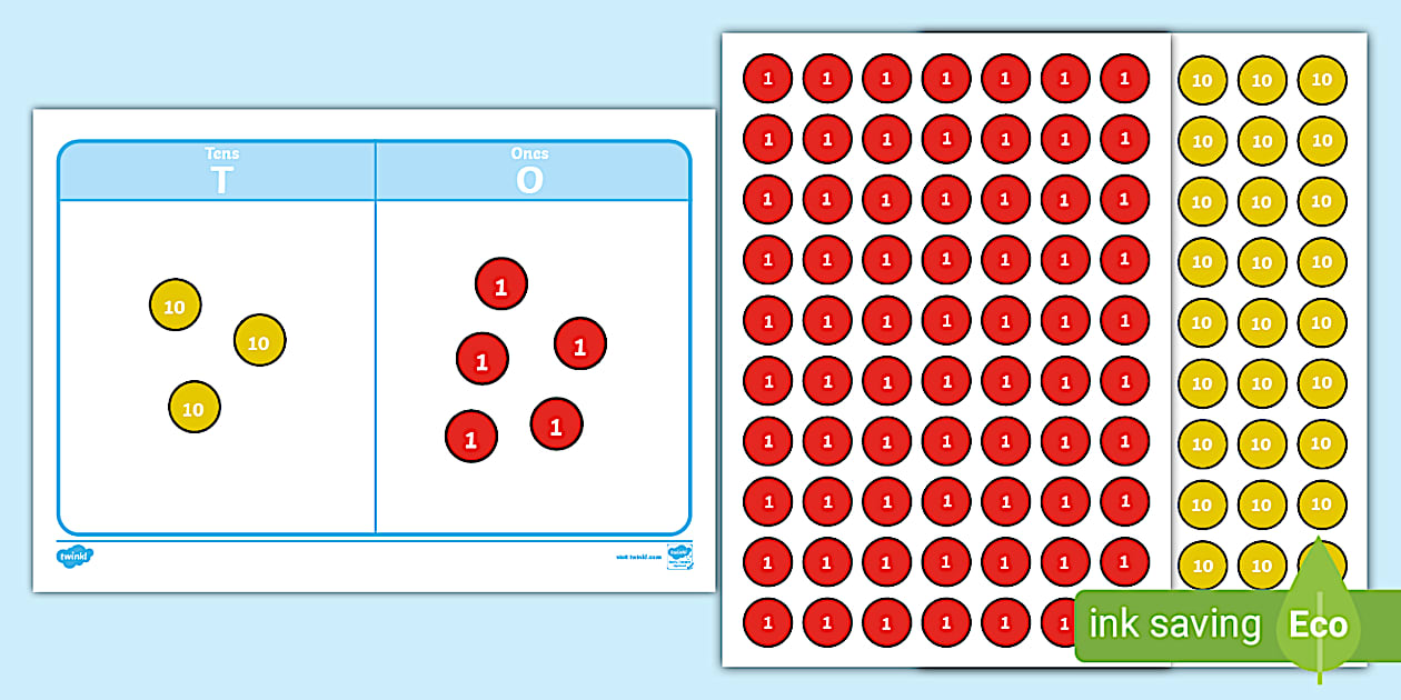 Editable Tens and Ones Maths Notation Board Activity