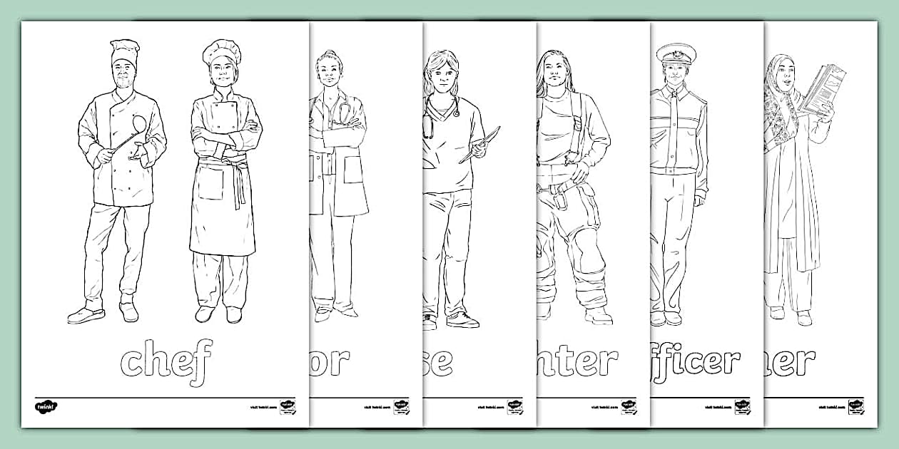 Jobs and Careers Colouring Pages - KS2 - Careers - Twinkl