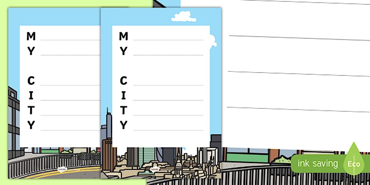 Editable My City Acrostic Poem (teacher made) - Twinkl