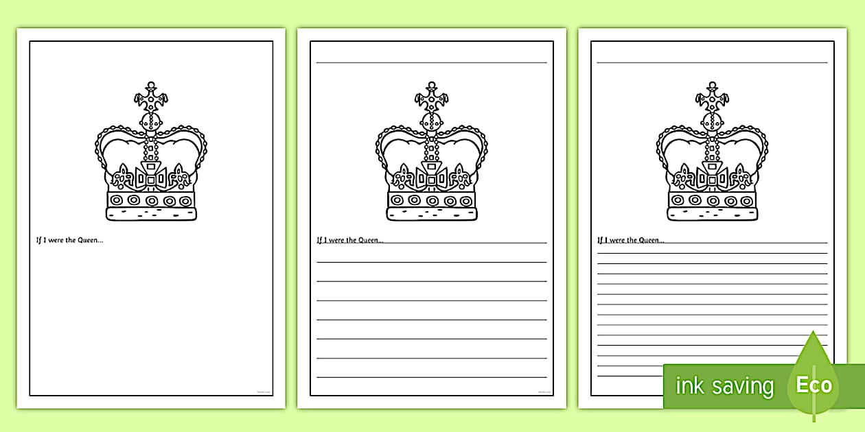 If I Were The Queen Writing Frames (teacher made) - Twinkl