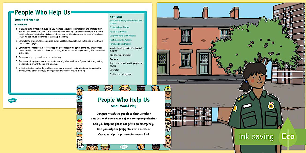 People Who Help Us Small World Play Idea and Printable Resource Pack