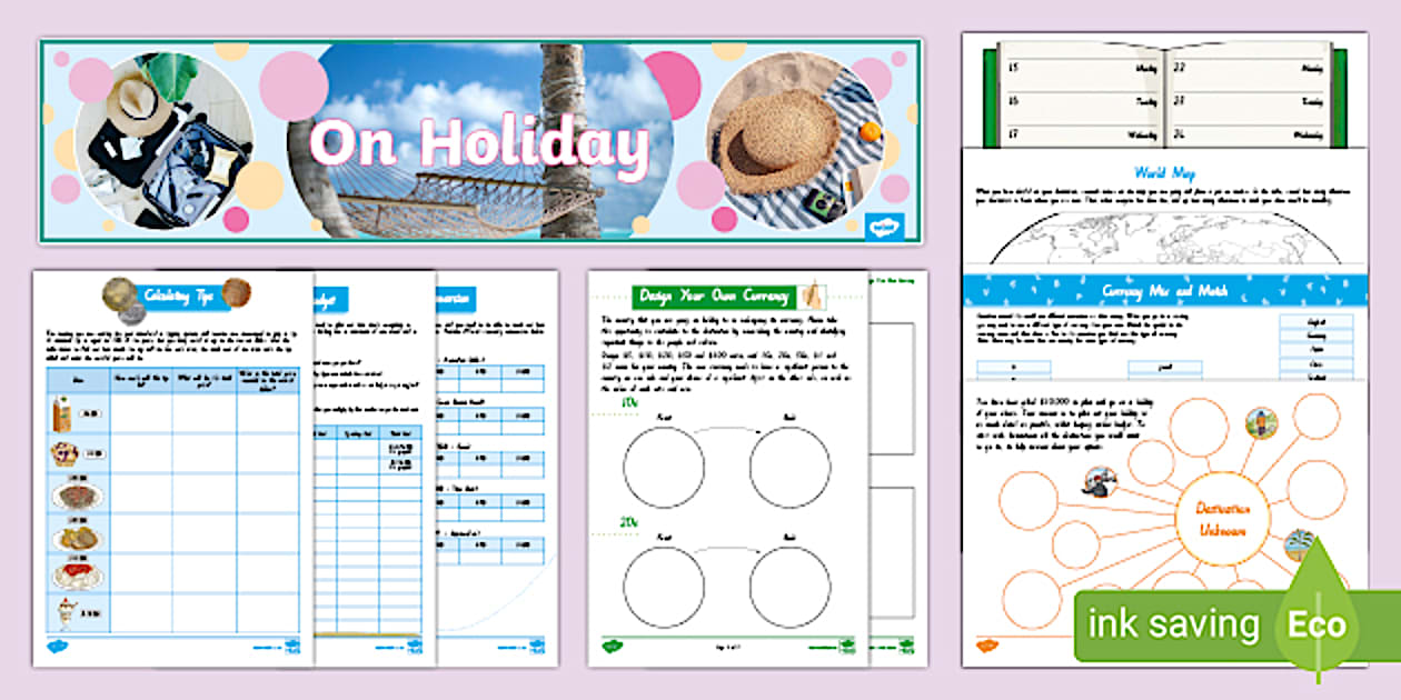Financial Literacy Pack - Planning a Holiday