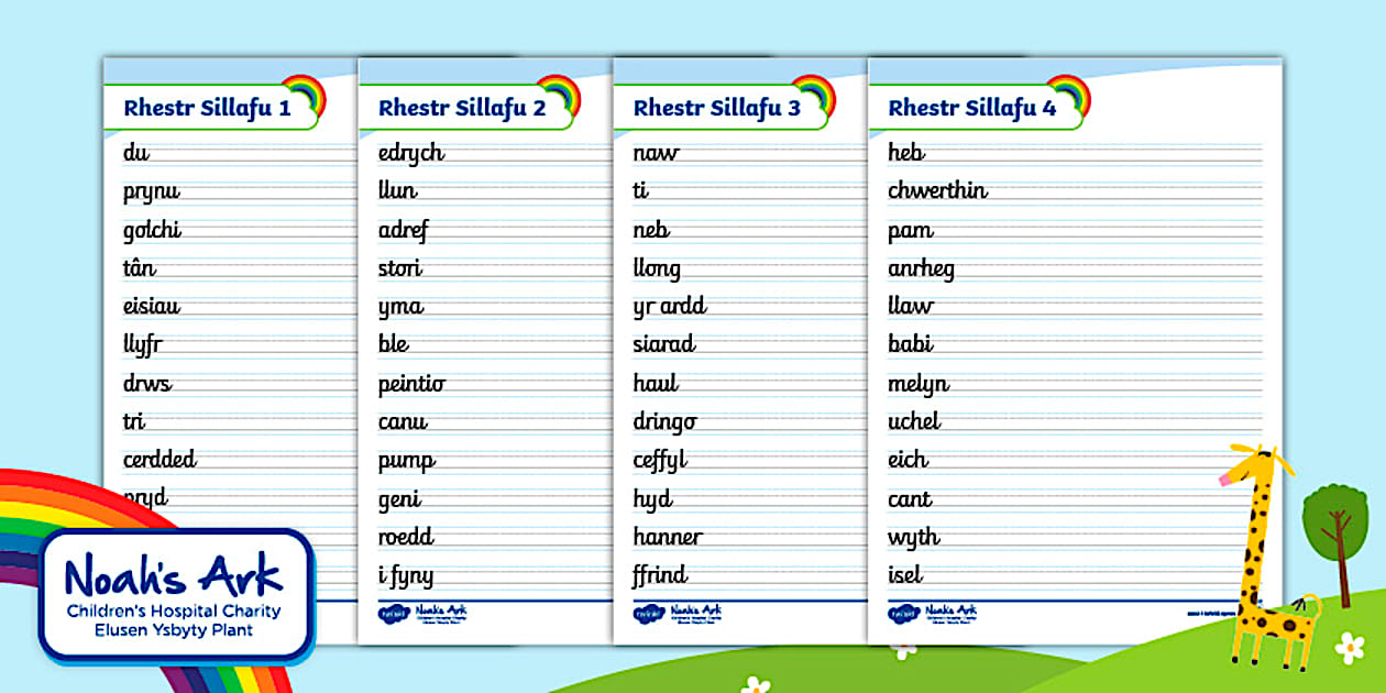 Rhestri Sillafu a Llawysgrifen Cam Cynnydd 3 (teacher made)