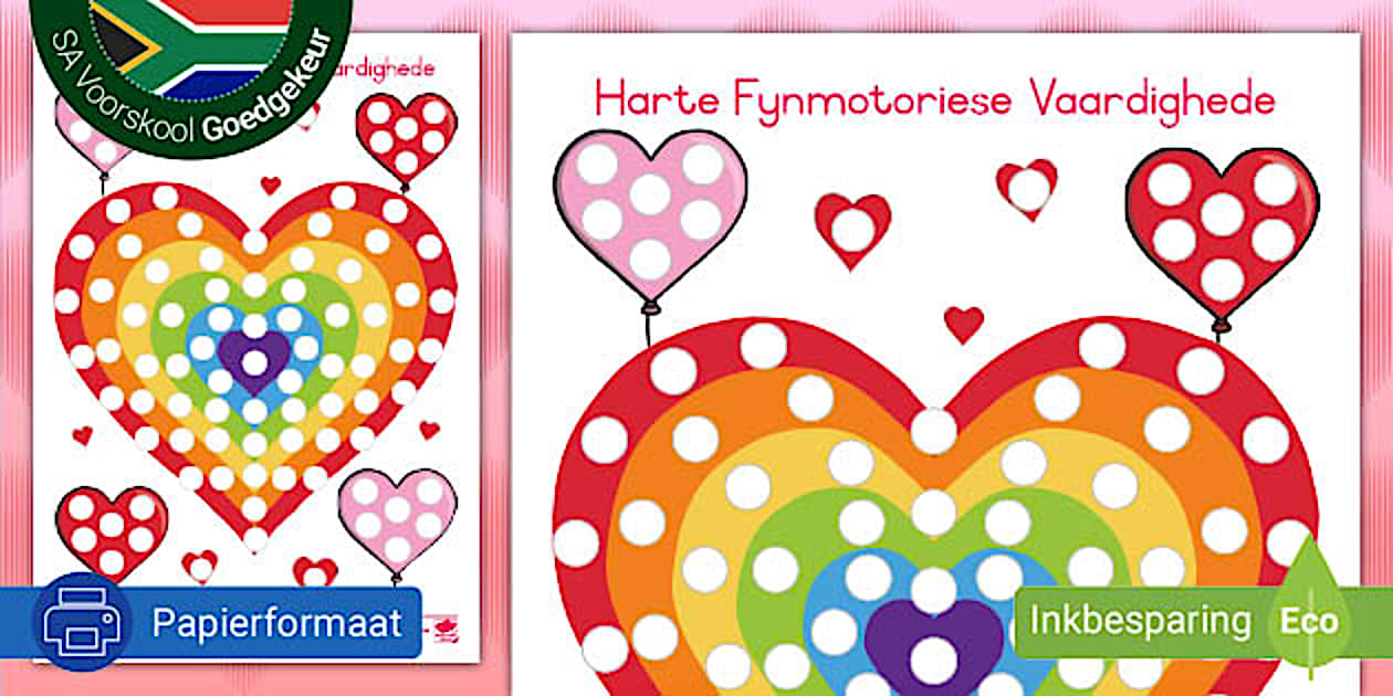 Valentynsdag Vingerverf Fynmotoriese Vaardighede Aktiwiteit