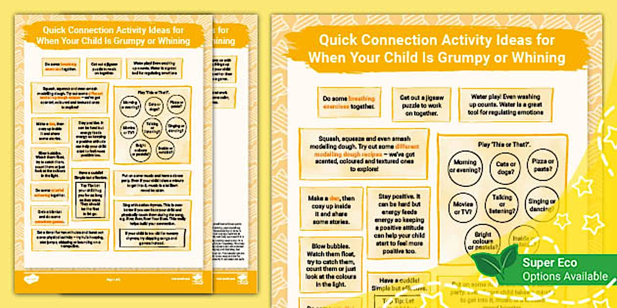 Quick Activity Ideas for When Your Child's Grumpy or Whining