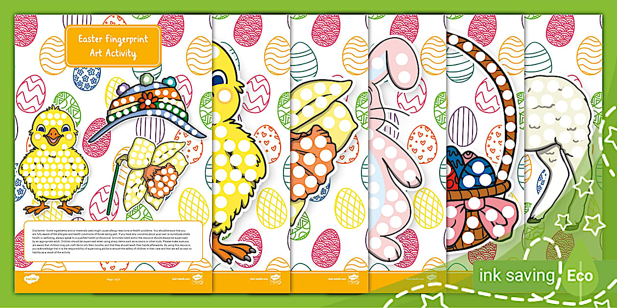 Easter Fingerprint Art Activity | Twinkl Parents - Twinkl
