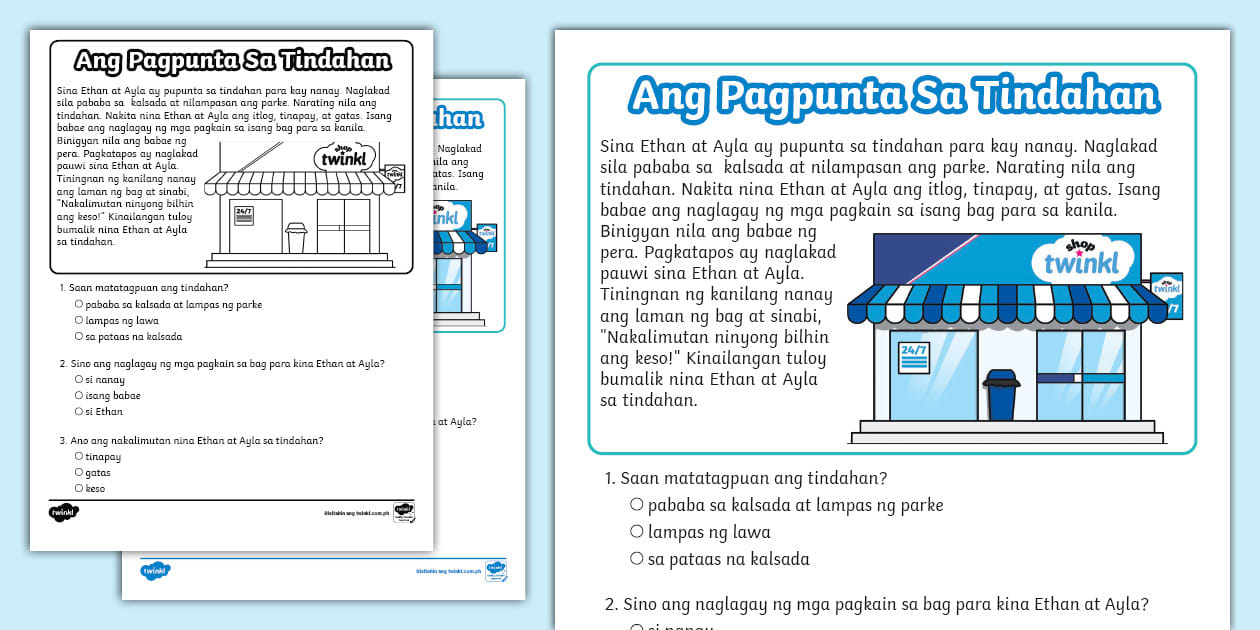 Ang Pagpunta Sa Tindahan | Grade 1 | Twinkl PH