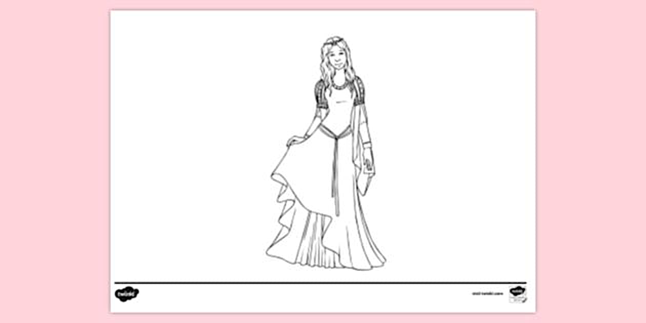 A Generic Princess Colouring Sheet | Colouring Sheets