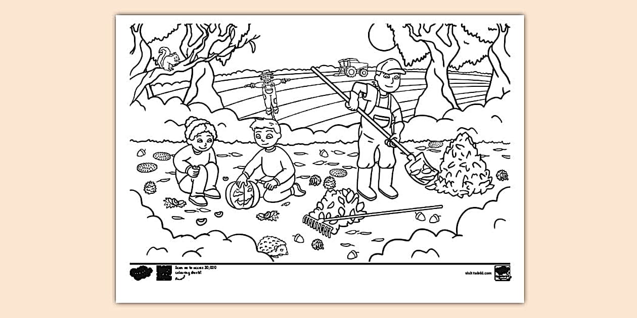 Autumn Colouring Page - Twinkl - KS1 (teacher made) - Twinkl