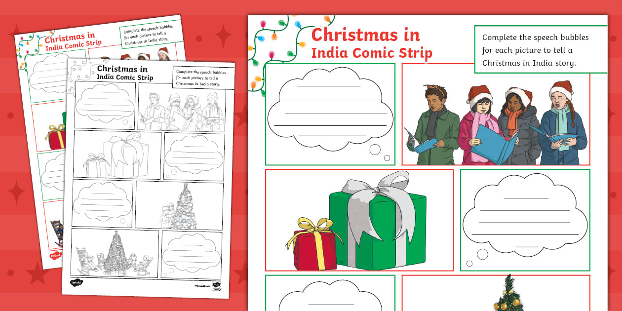 Christmas in India Finish the Comic Strip - Twinkl