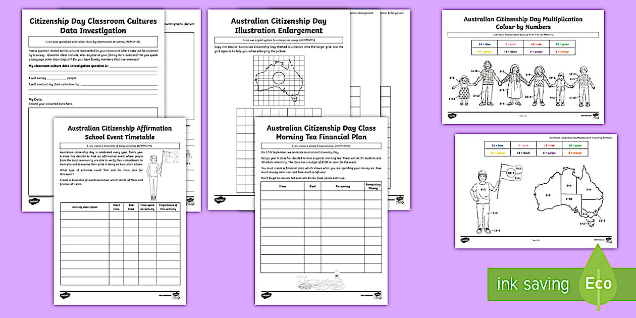 Australian Citizenship Day Math Resource Pack - Twinkl