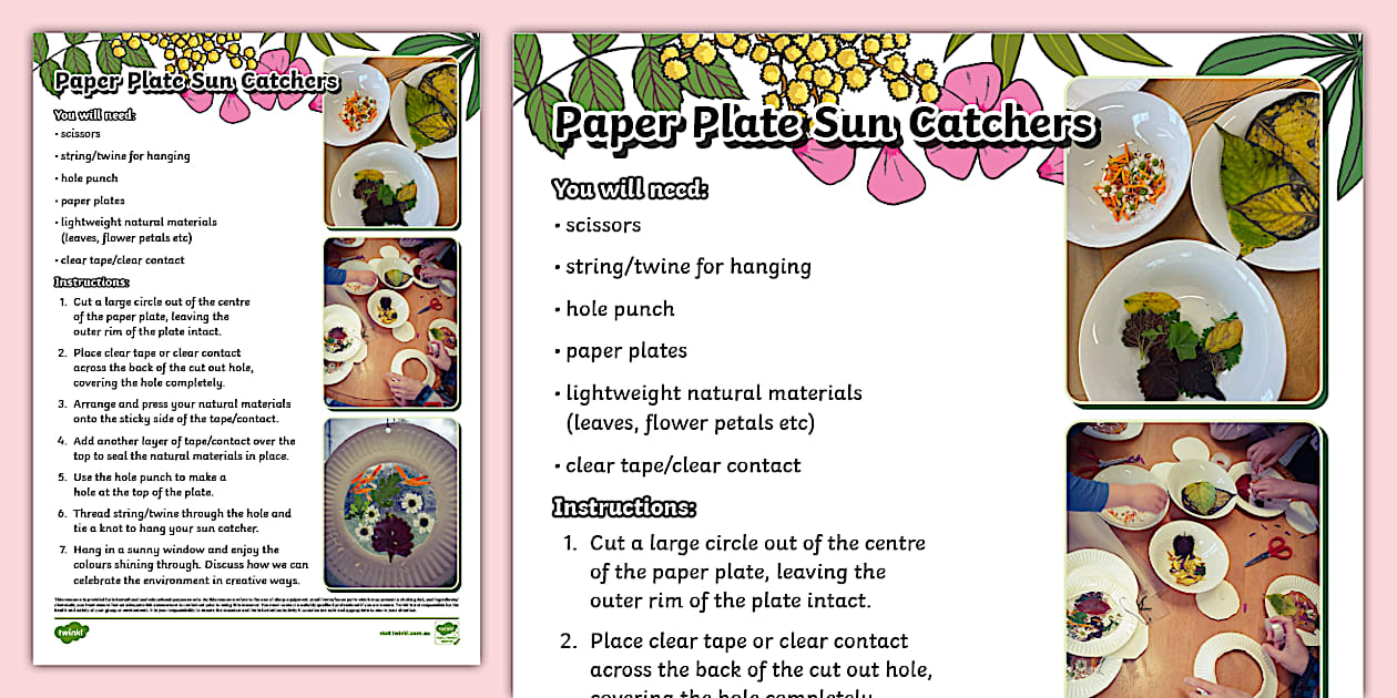 Paper Plate Sun Catchers (teacher made) - Twinkl