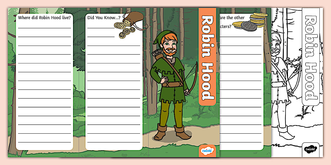 Robin Hood Leaflet Template (teacher made) - Twinkl