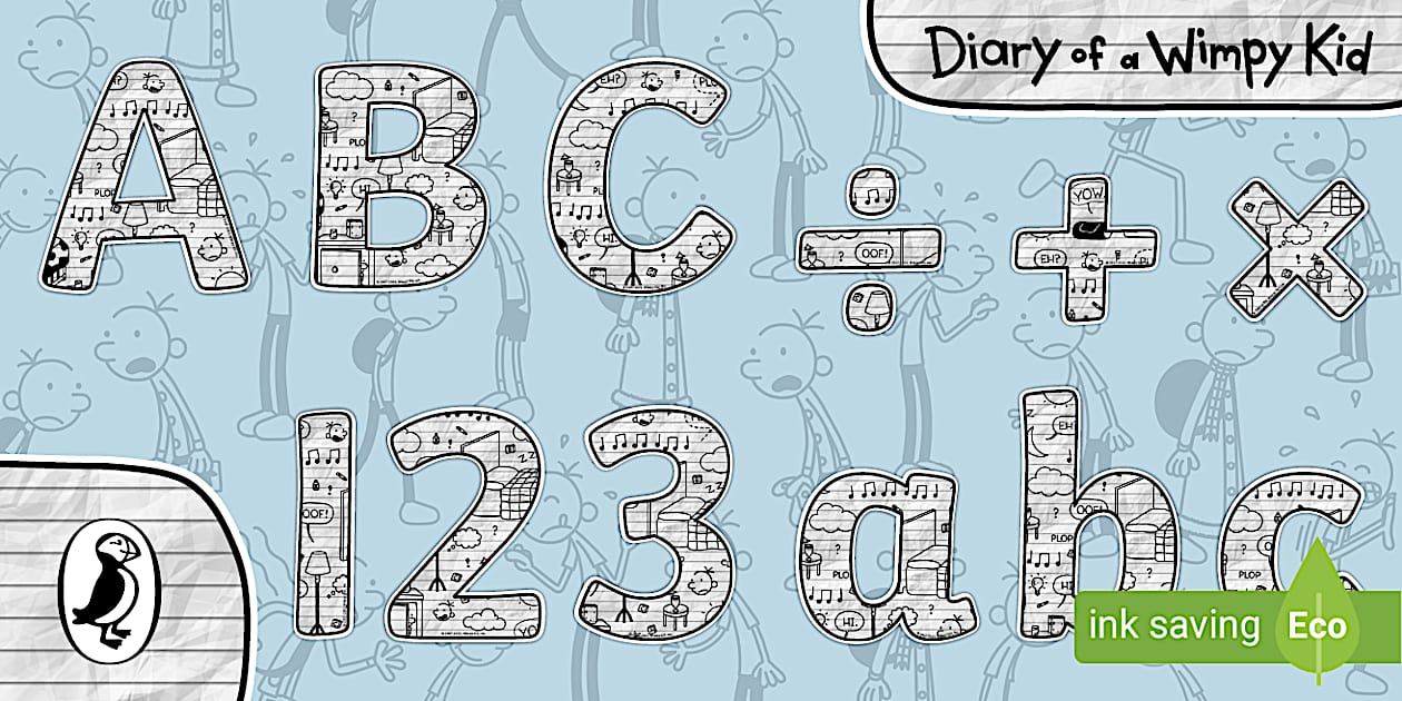 FREE! - Diary of a Wimpy Kid: Display Lettering - Twinkl