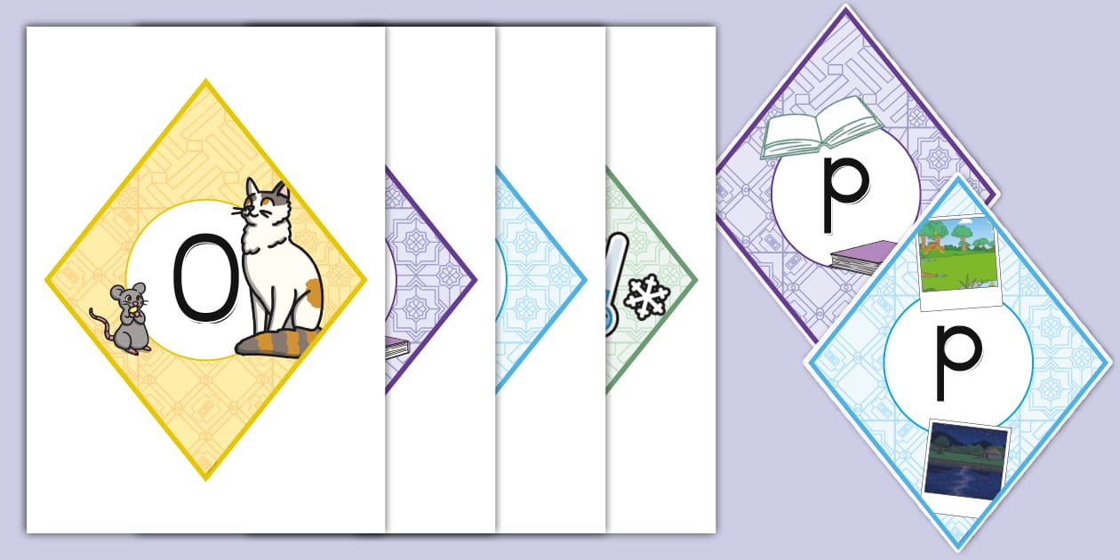 Opposites Rhombus Display Shapes (teacher made) - Twinkl