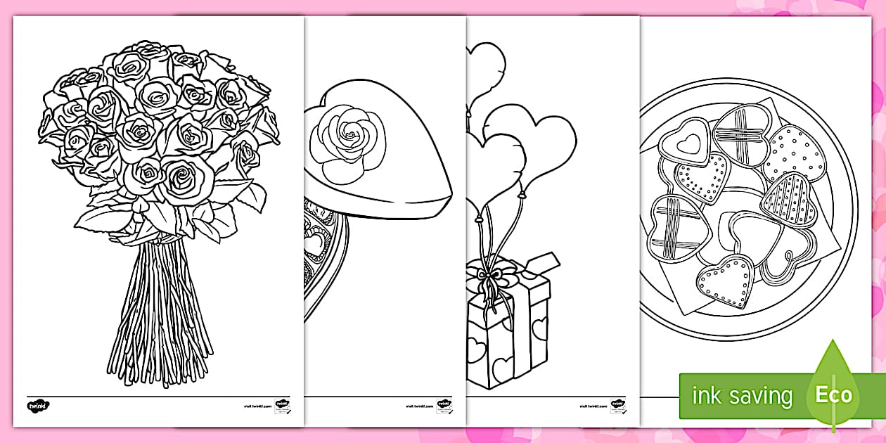 Valentine's Day Colouring - Events and Festivals - Twinkl
