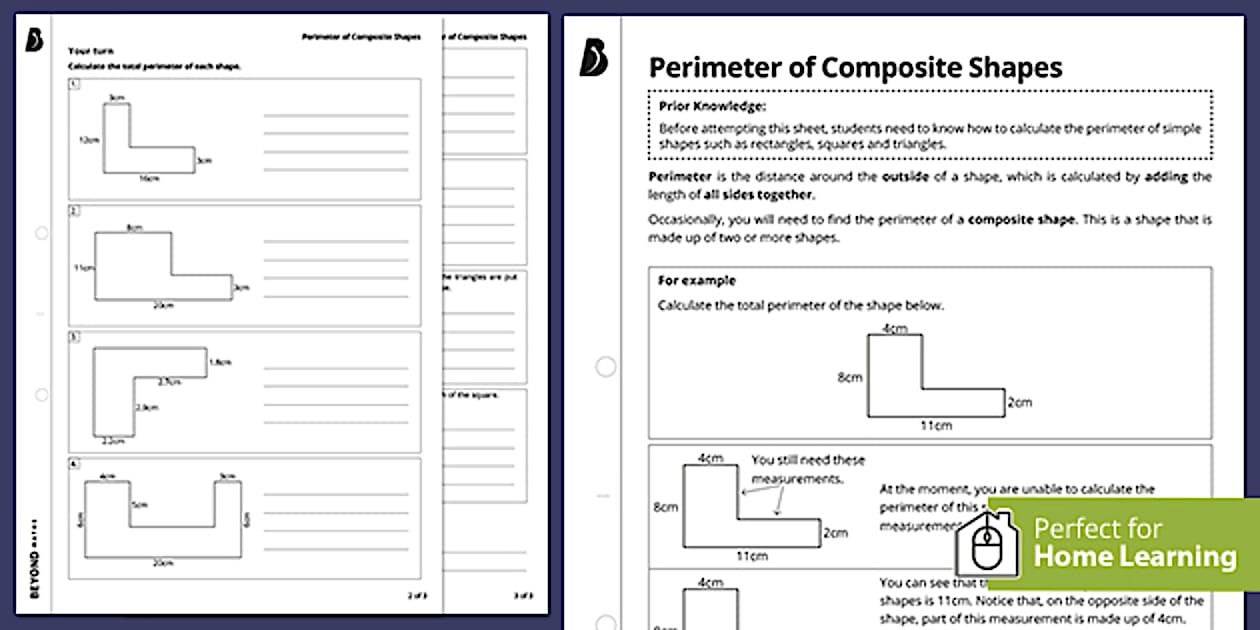 👉 Perimeter of Composite Shapes - Home Learning | KS3 Maths